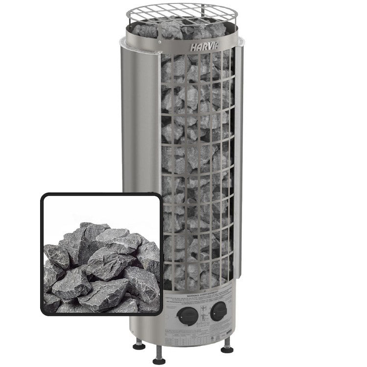Harvia Cilindro Half Series Electric Heater w/ Built-In Knob Controls ...
