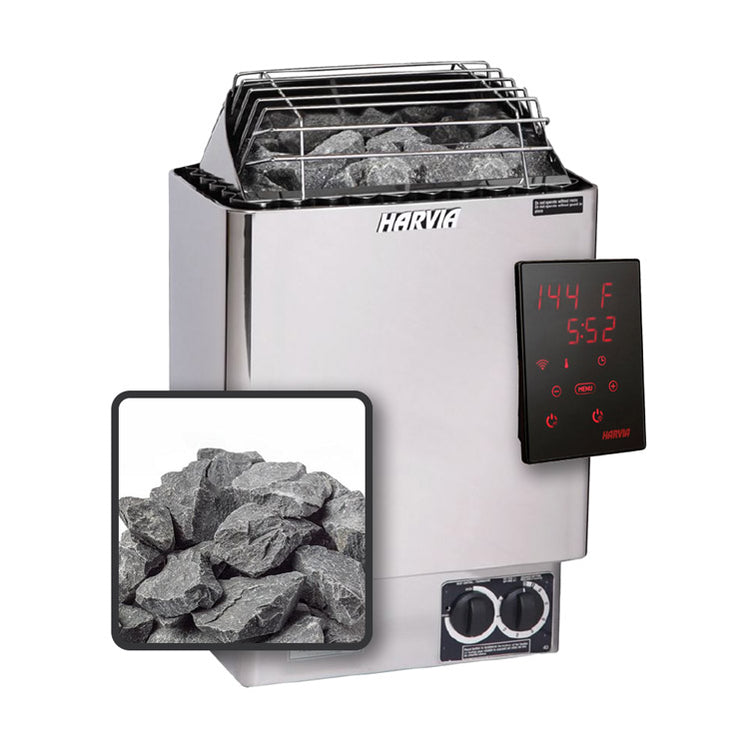 Harvia KIP 6kW Electric Heater Package w/ Digital Controls w/ Wifi and ...