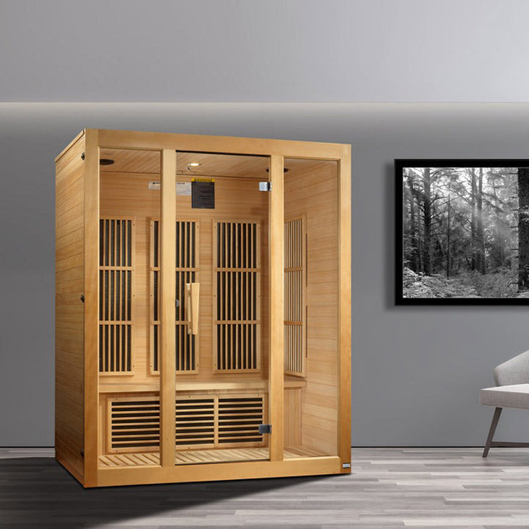 Maxxus Bellevue 3-Person Low EMF FAR Infrared Sauna (Canadian Hemlock ...