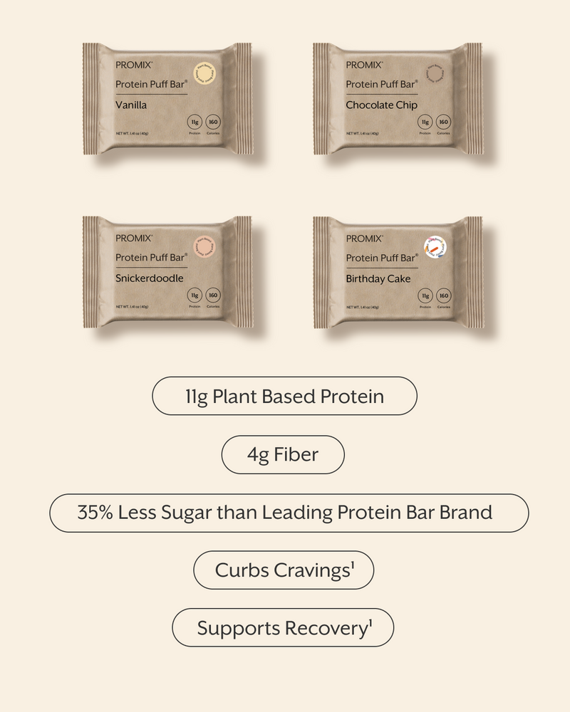 Promix Plant Based Protein Puff Bars Variety Pack — Recovery For Athletes