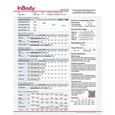 InBody Result Sheets (Pack of 3 Boxes) — Recovery For Athletes
